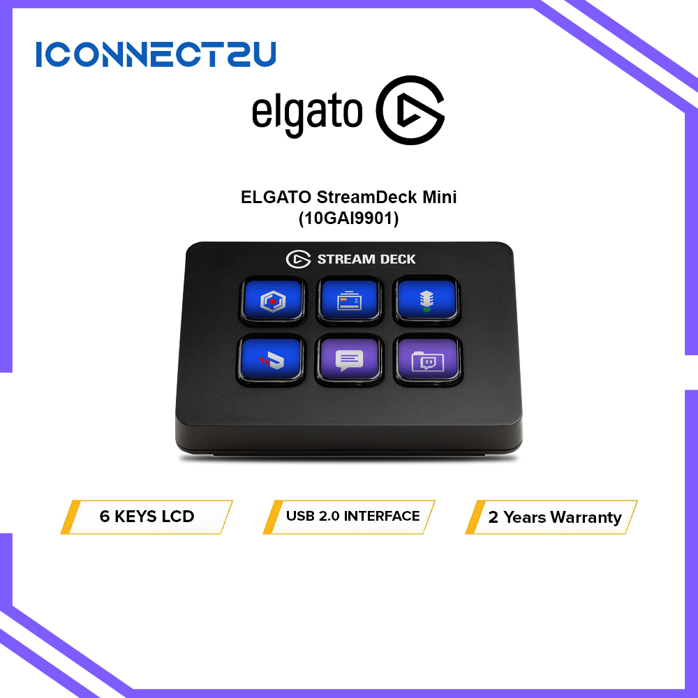 Elgato Stream Deck Mini 6 Customizable LCD Keys- 10GAI9901 | Shopee ...