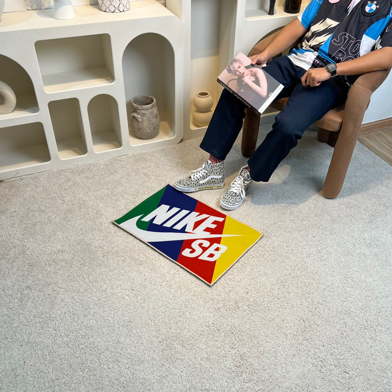 ALAS Nike SB Striped rainbow boxes box sneakers floor rugs mats living ...