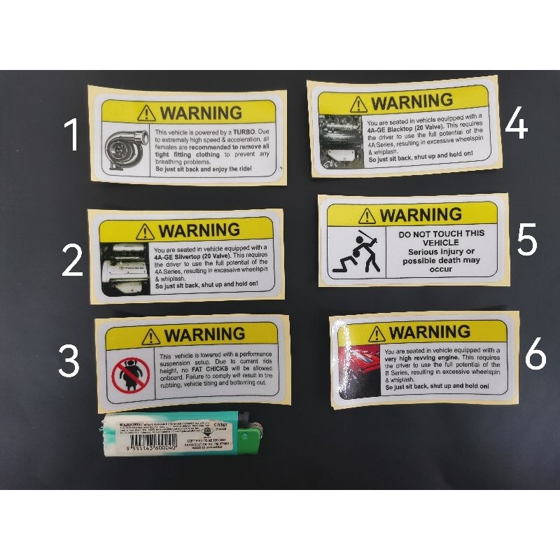 Funny Warning Sticker(Reflective) | Shopee Singapore