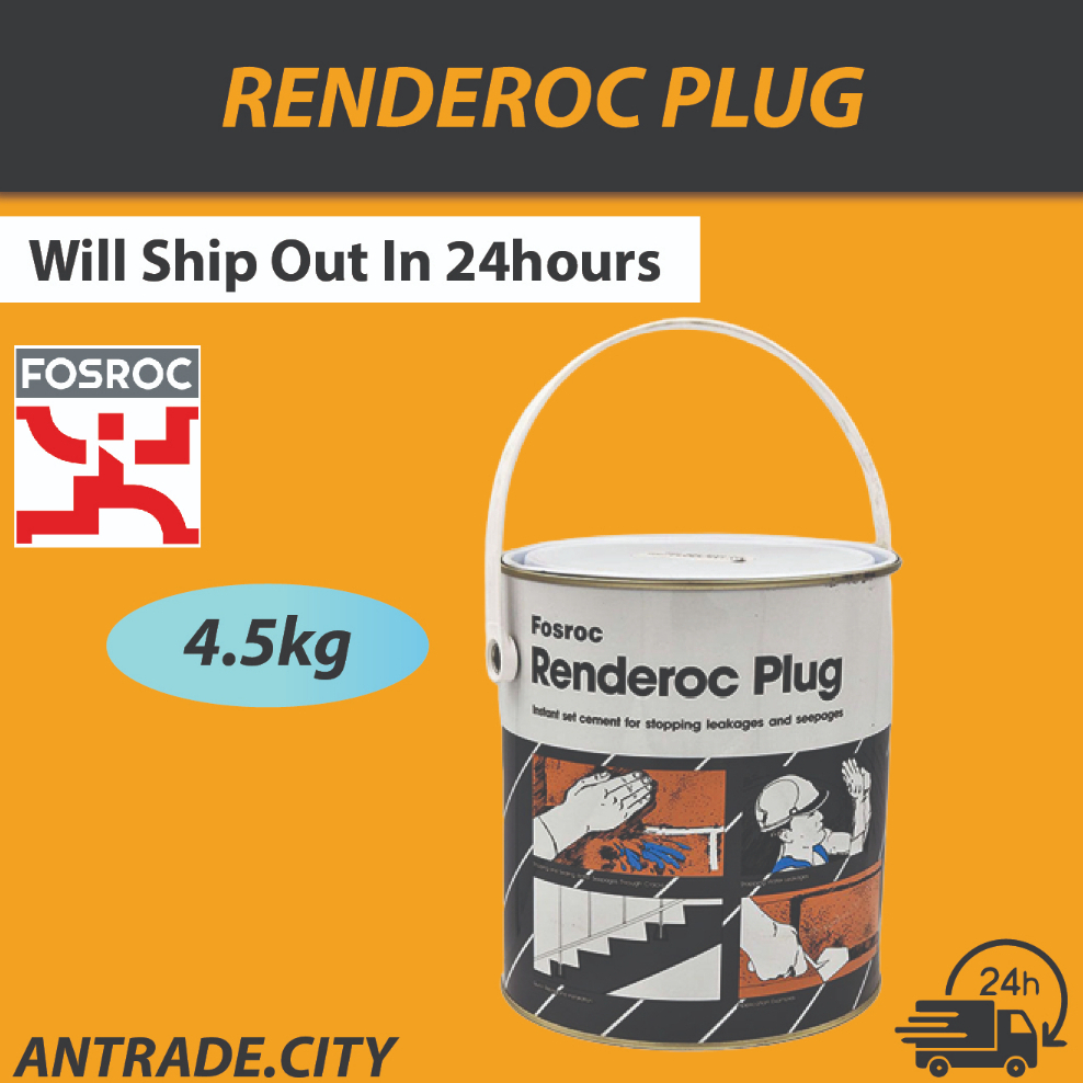 4.5KG FOSROC Renderoc Plug waterproof cement hydroply Hydro Plug Simen ...