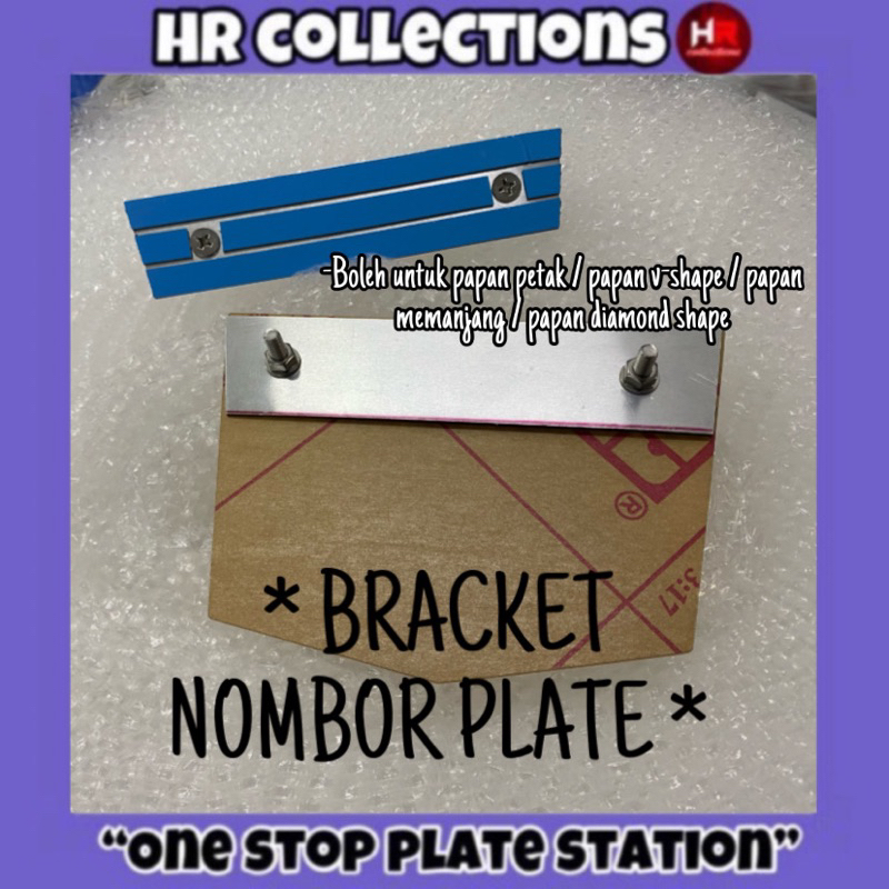 Tapak papan plate / aluminium bracket plate number / breket plate tanpa ...