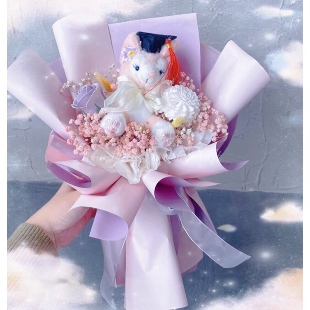 Graduation Lina Bell with soap flower bouquet | Shopee Singapore