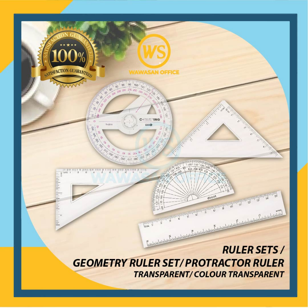 Geometry Set / Protractor / Set Square / Triangle Ruler / Ruler ...