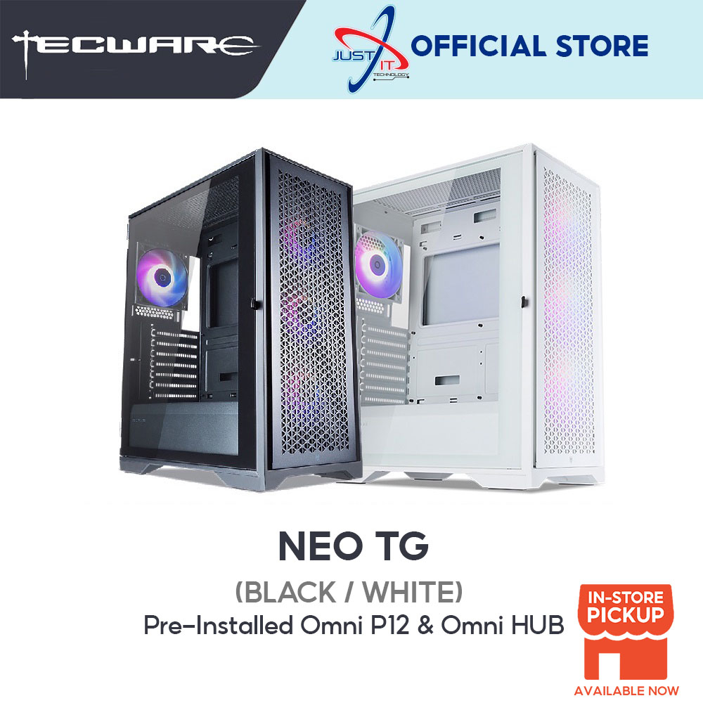 TECWARE NEO TG ARGB ATX Case ( Black / White ) | Shopee Singapore