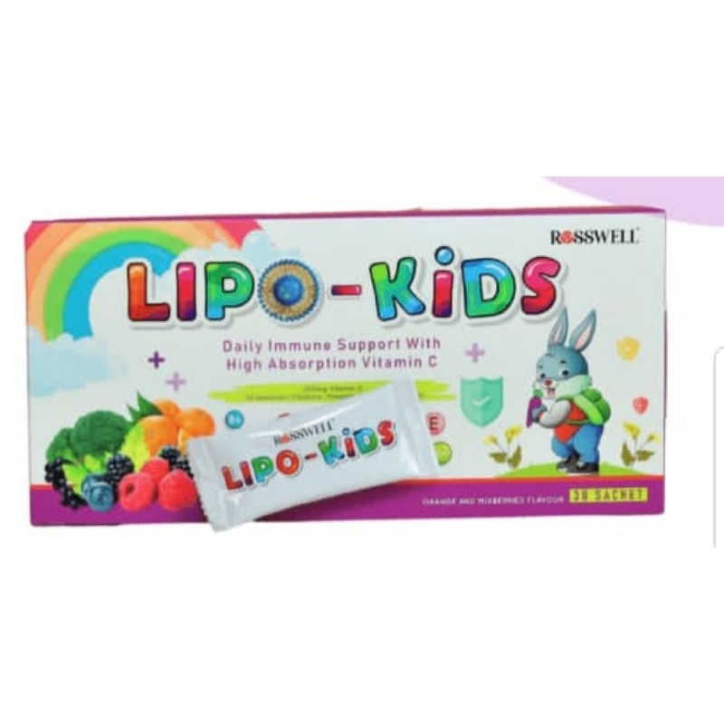 Lipo Kids 30 sachets Triple Action Multivitamin Orange And Mixberries ...