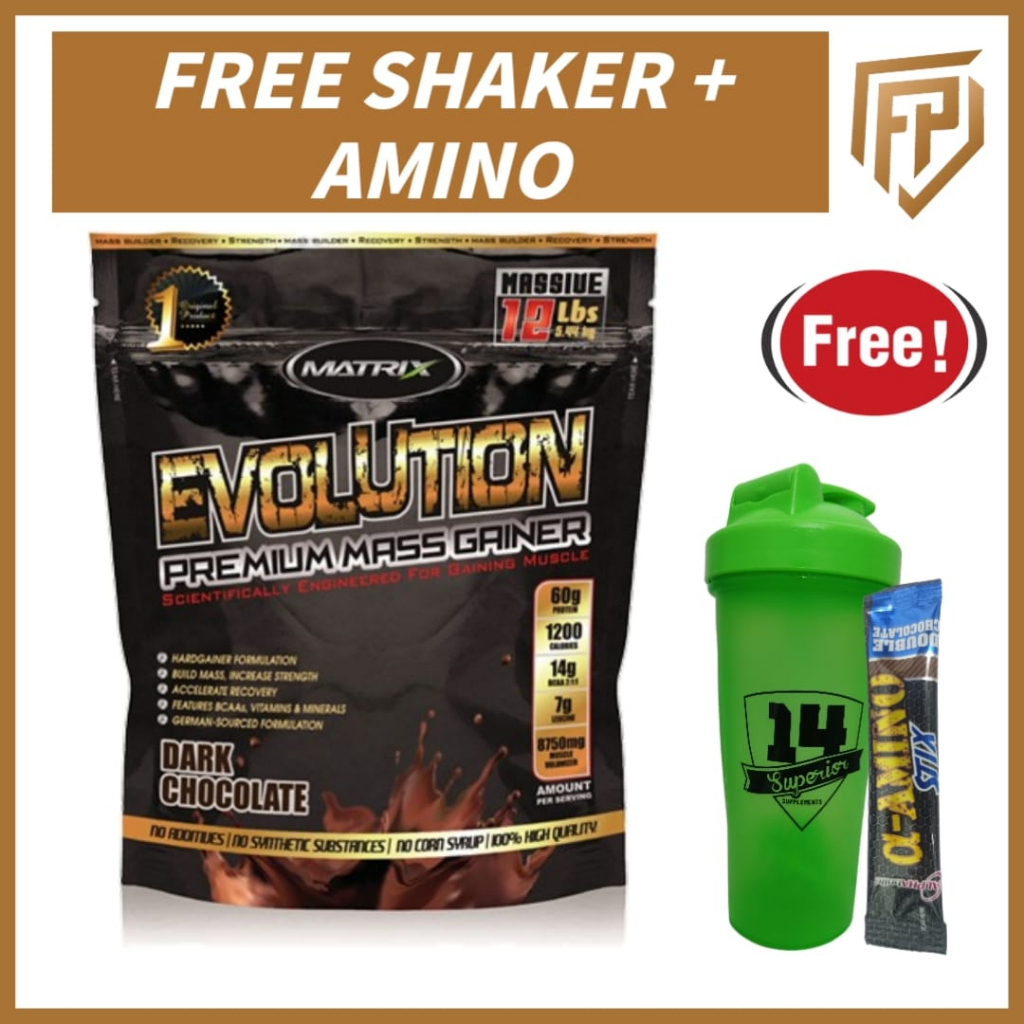 Matrix Evolution Mass Gainer 5Kg (Free Shaker + Amino Stix)Mass Gainer ...