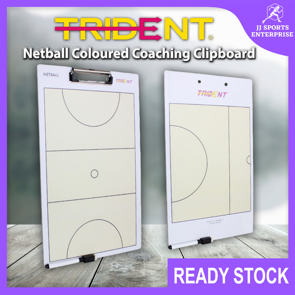 Trident Netball Coaching Board Coloured Whiteboard Coaching Board ...