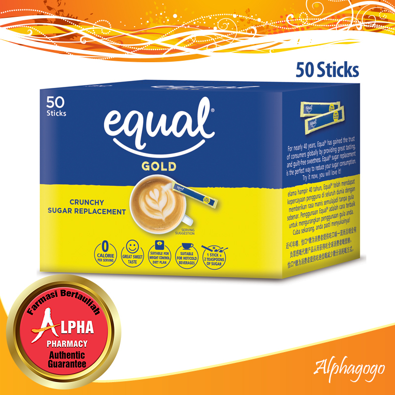 Equal Gold Crunchy Granular Sweetener (50 Sticks X 40g) | Shopee Singapore