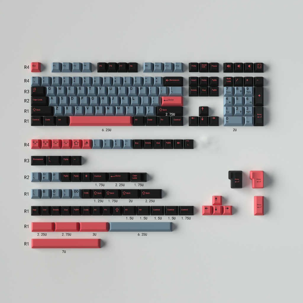 GMK 8008 Keycaps ABS Keycaps 173pcs Cherry All Layout For Mechanical ...