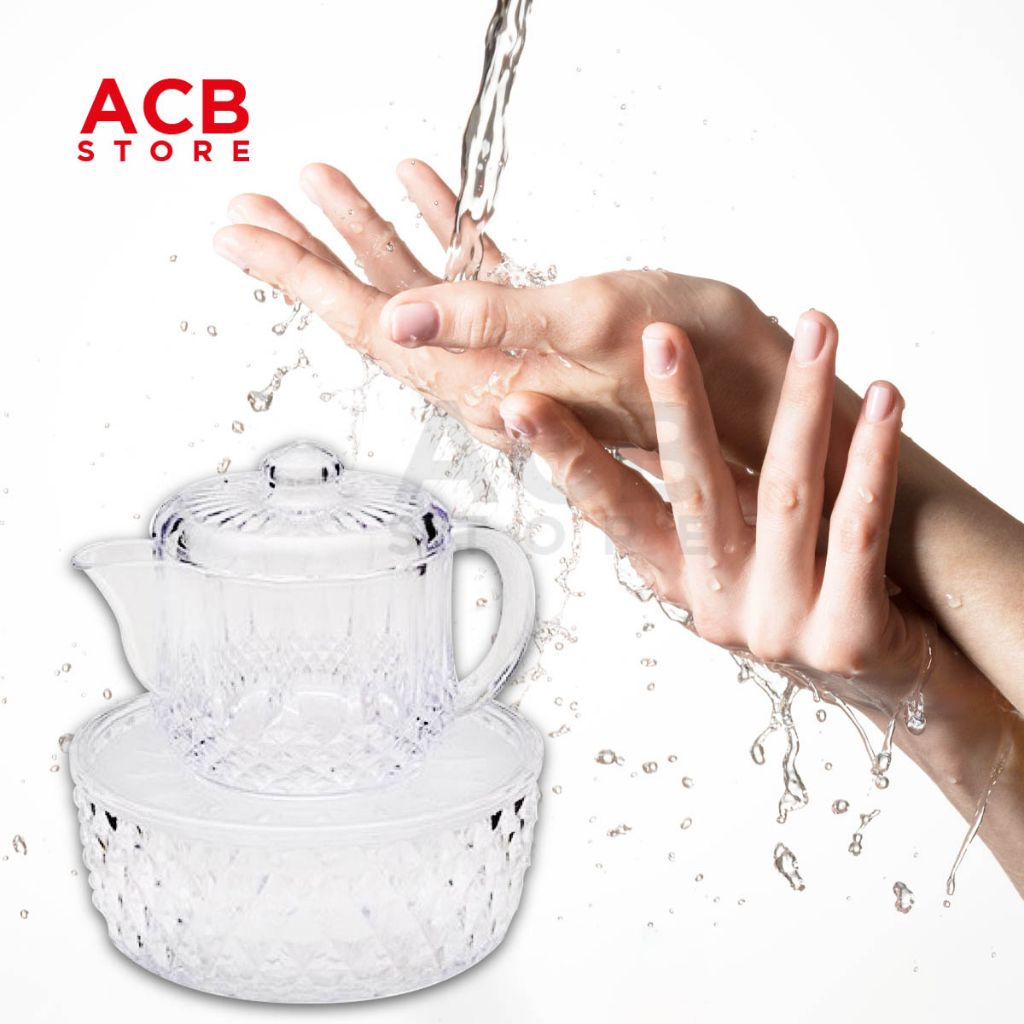 High Quality Crystal Hand Washing Pot | Kendi Air Kristal | Teko Cuci ...