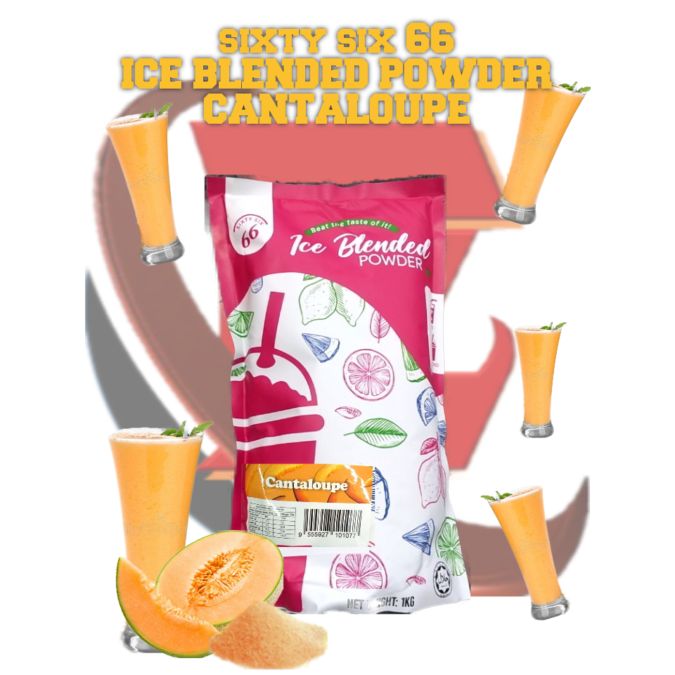 SIXTY SIX 66 ICE BLENDED POWDER 1KG | CANTALOUPE FLAVOUR | SERBUK AIR BALANG | AIS BLEND 1KG ...