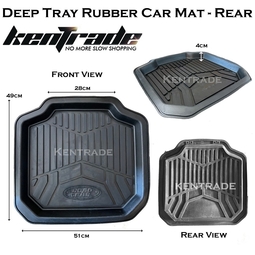 Rear Universal Snow Gear Carpet Heavy Duty Deep Tray Rubber Car Mat ...