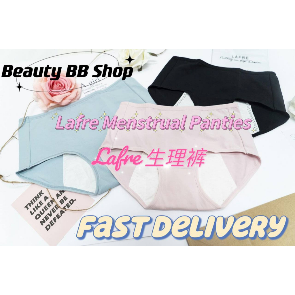 Lafre Menstrual Panties 纯棉防漏生理裤 | Shopee Singapore