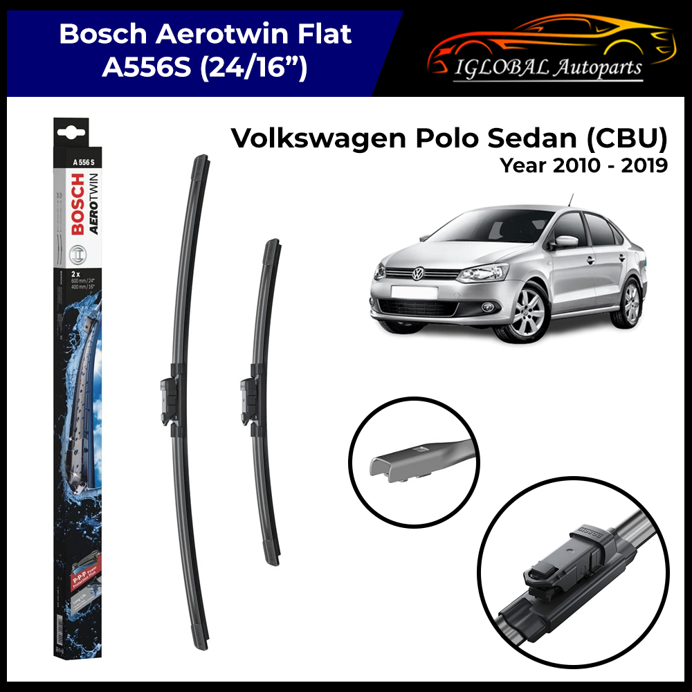 Volkswagen Polo Sedan (CBU) Year 2010-2019 A556S Bosch Aerotwin Flat ...