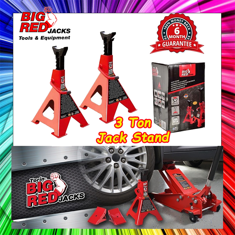 Big Red 3-Ton Heavy Duty Jack Stand (1 Pair) | Shopee Singapore