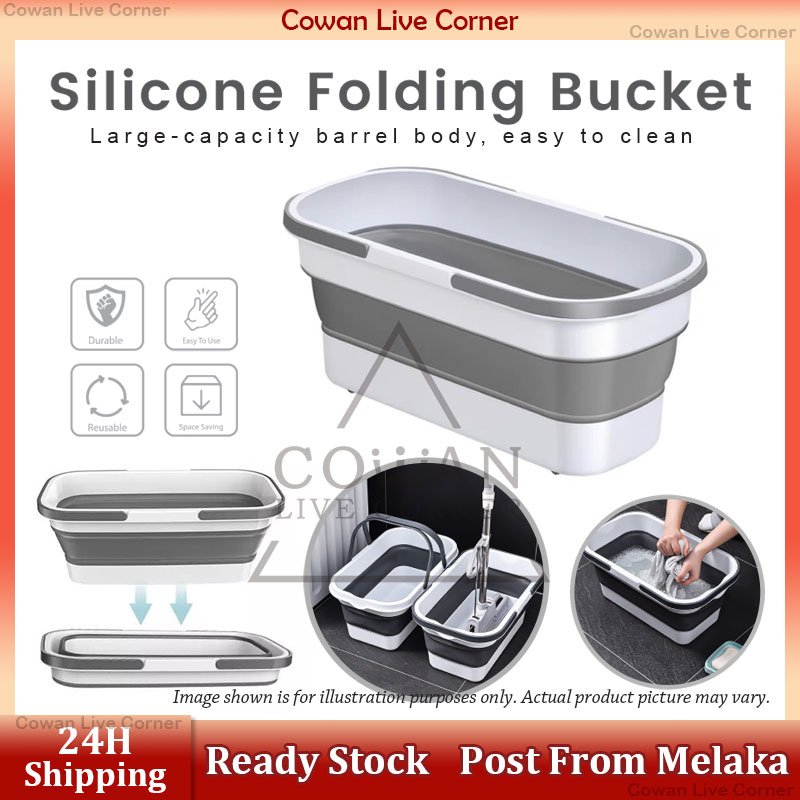Foldable Floor Lazy Mop Bucket Space Saver Collapsible Portable Bucket ...