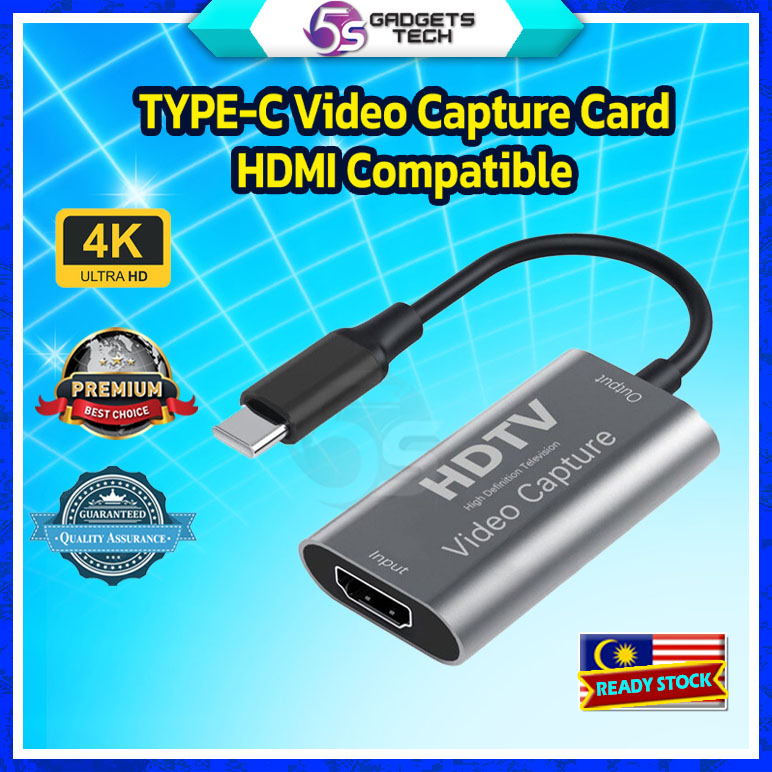 5S Type-C Video Capture Card 1080p 60fps 4K HDMI Video Grabber for ...