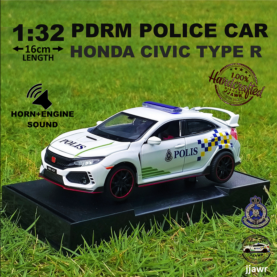 POLIS TYPE R: 1:32 Civic Type R FK8 PDRM Polis Diraja Police Car Model ...