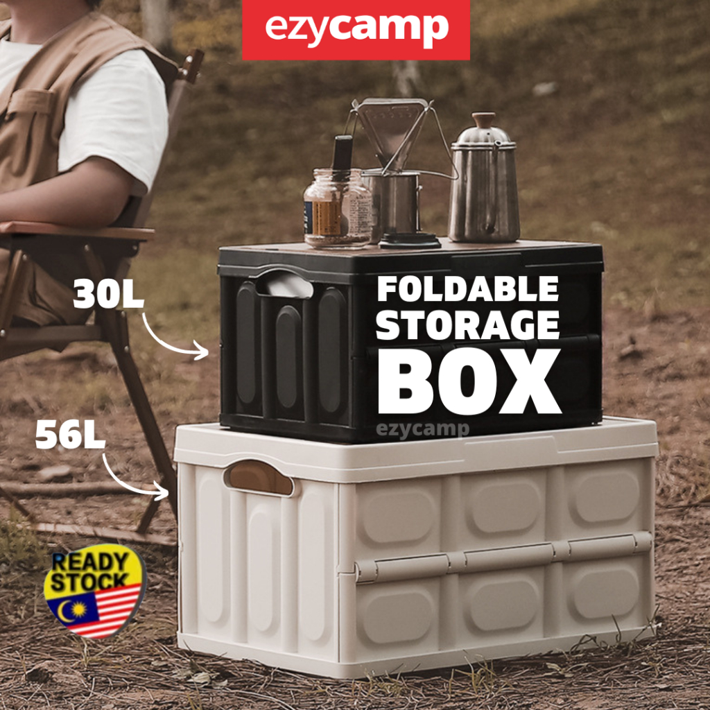 Foldable storage box camping container equipment outdoor picnic kotak ...
