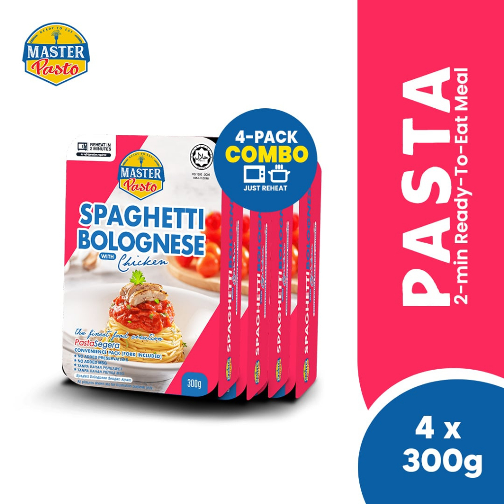 2-Minute Spaghetti Bolognese With Chicken (300g x 4 Packs) | Shopee ...