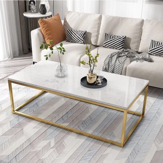 Luxury Modern Marble Coffee Shop Tea Center Table Extra Long Table ...