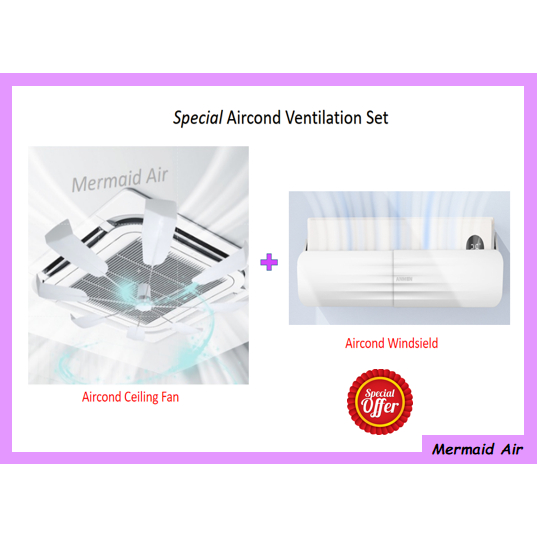 Aircond ventilation set // CASSETTE CENTRAL AIRCOND GUIDE FAN + Aircond ...