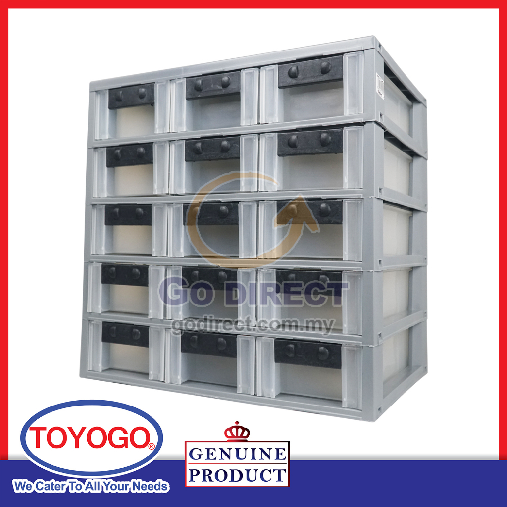 1 X TOYOGO 15 Drawers Tools Drawer Stationery Cosmetic Toys Storage ...