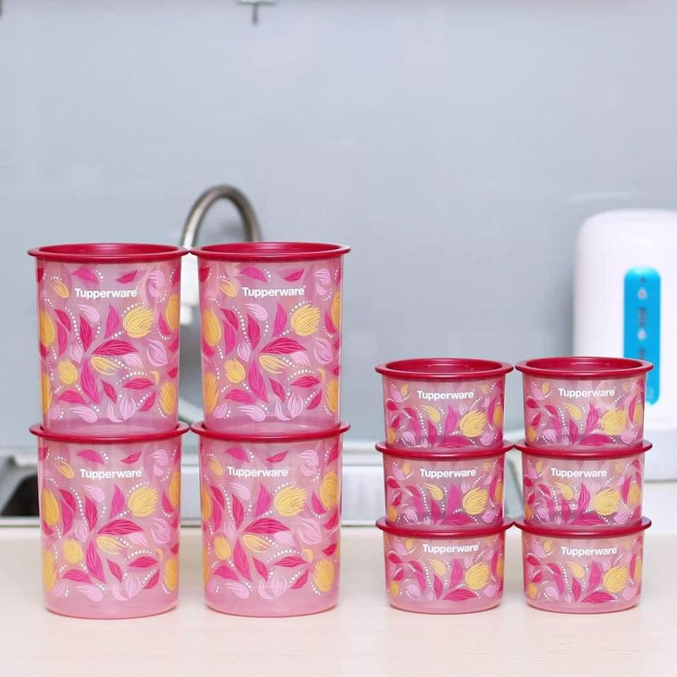 Tupperware Petalz One Touch Topper (6) 600ml / (4) 2L | Shopee Singapore