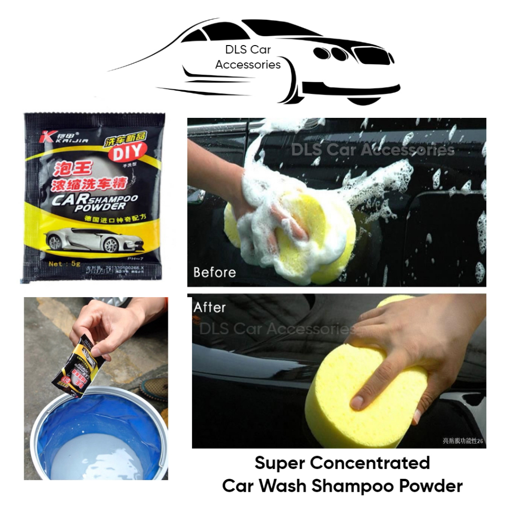 Super Concentrated Car Wash Shampoo Powder rich bubbles shine coating ...