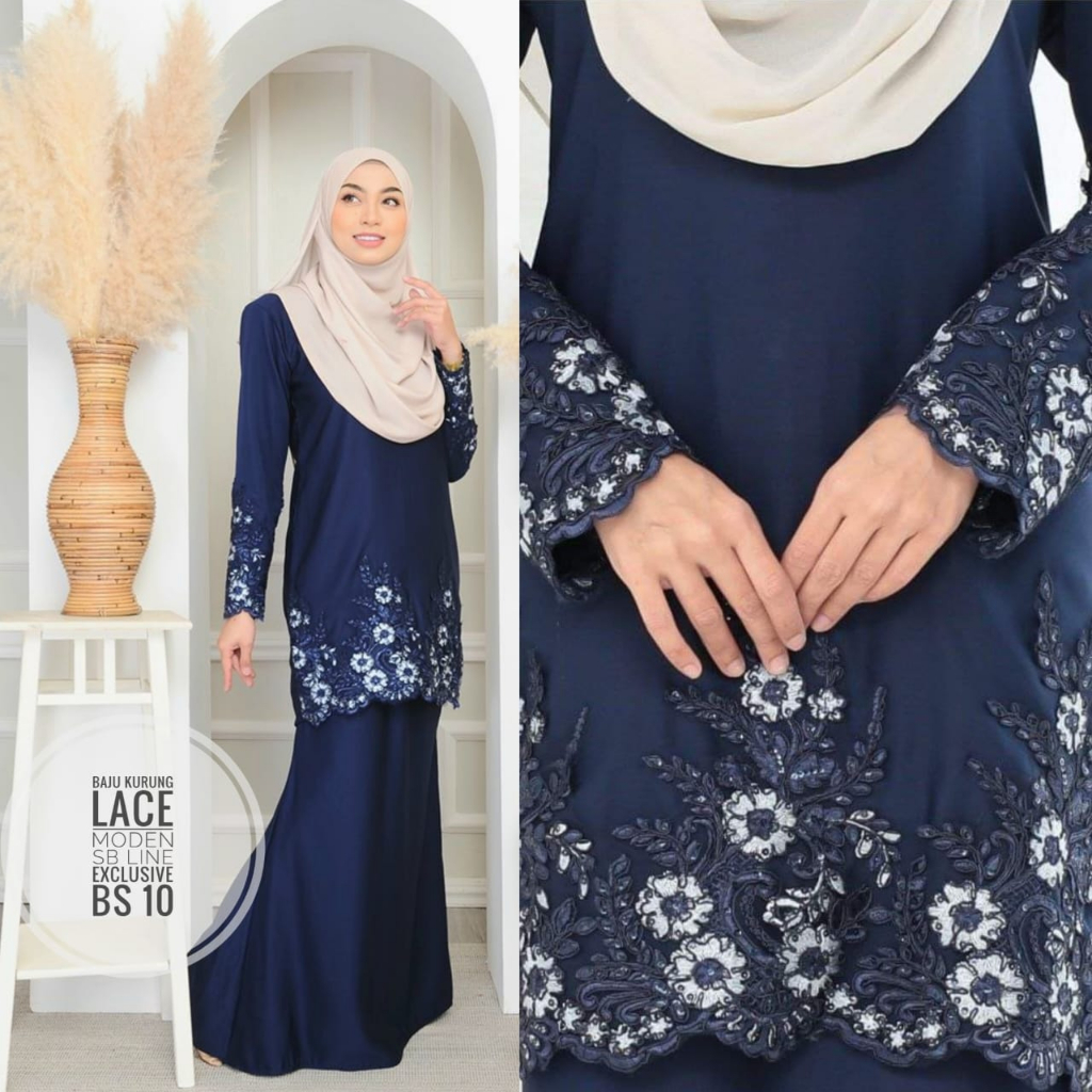 Baju Kurung Modern Raya, 8 colors of choice Lace Batu, Marriage, Fiance ...