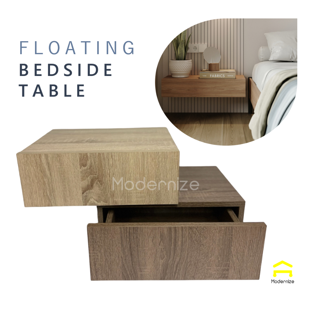 Wall Hanging Floating Bedside Drawer Makeup Table Storage / Laci Solek ...