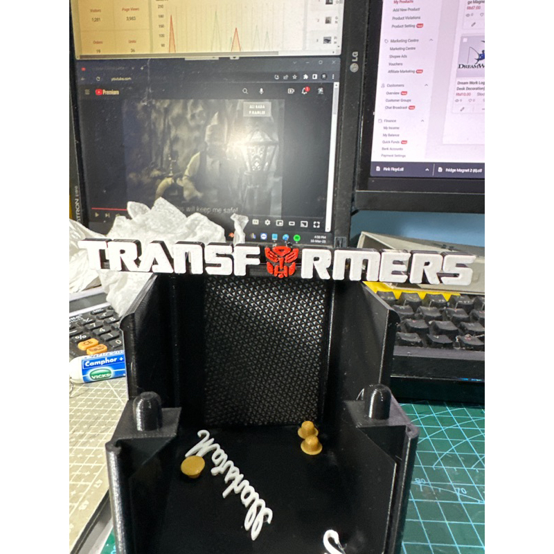 Transformers Logo (3D Desk Decoration) Size 226mm x 20mm x 11mm ...