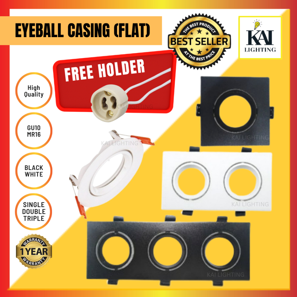LED Eyeball Casing Single, Double, Triple, GU10 Bulb Replaceable ...