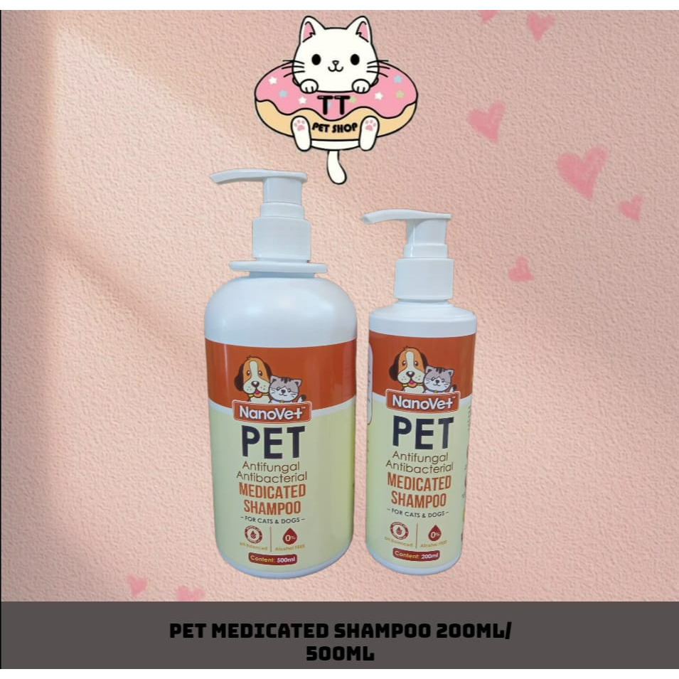 Nanovet ' Pet Medicated Shampoo ' for Cat and Dog ( 200ml/500ml ...