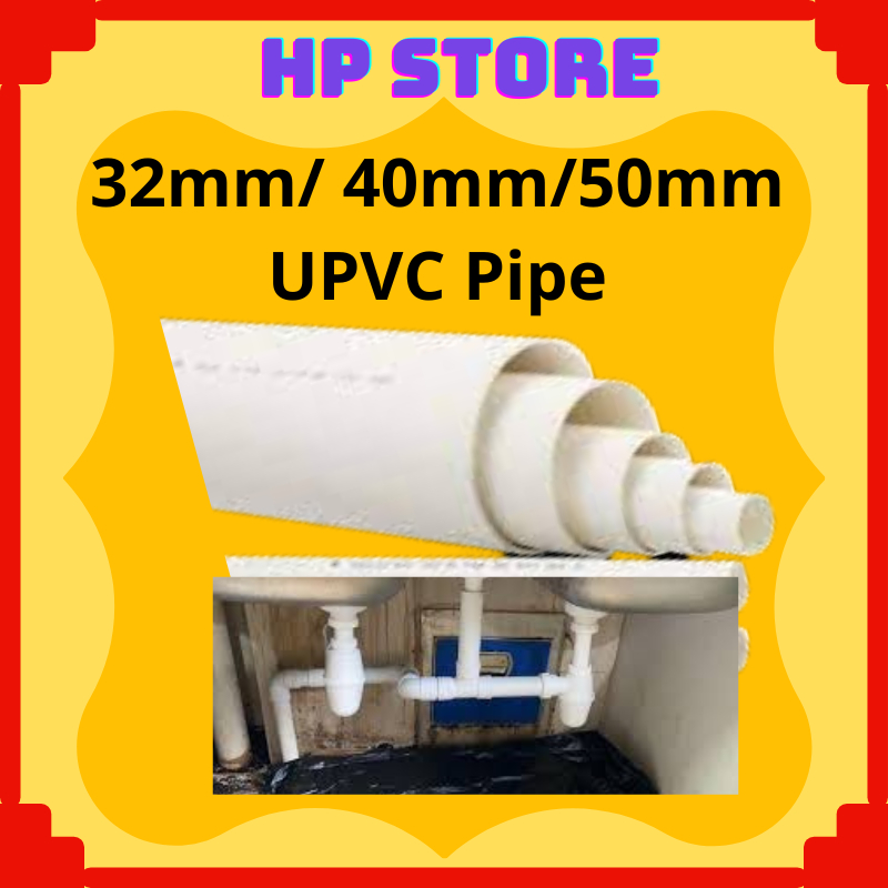 32MM 40MM 50mm UPVC Pipe (SWV) Paip Sinki Dapur Paip PVC Putih Paip Putih Pipe Putih Pipe Basin ...
