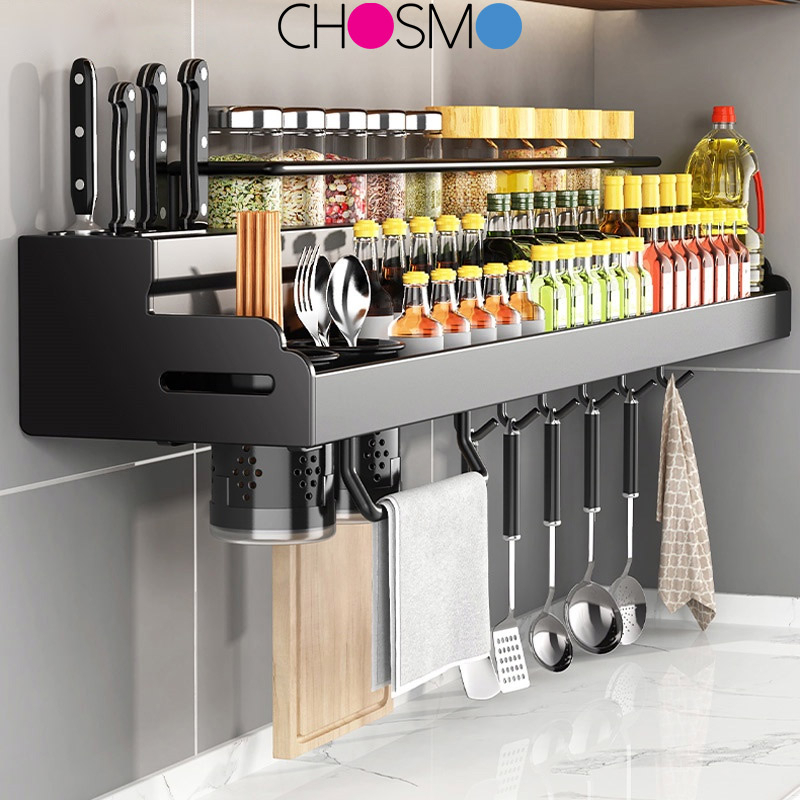 Spice Rack Hanging Kitchen Rack Organizer Rak Rempah Dapur Condiments ...