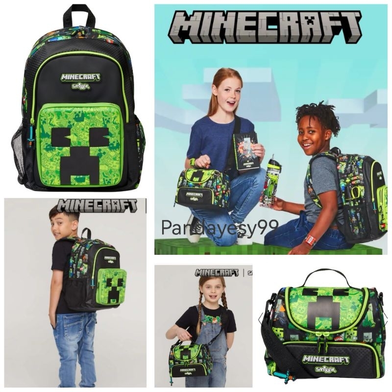 Smiggle MINECRAFT Begpack Beg Sekolah Kanak-kanak Wallet Bottle ...