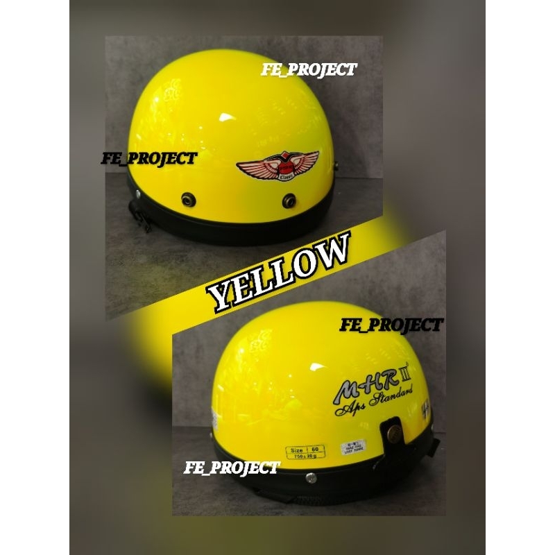 YELLOW MHR III Helmet Separuh 1/2 Half Cut (All packing in box ...