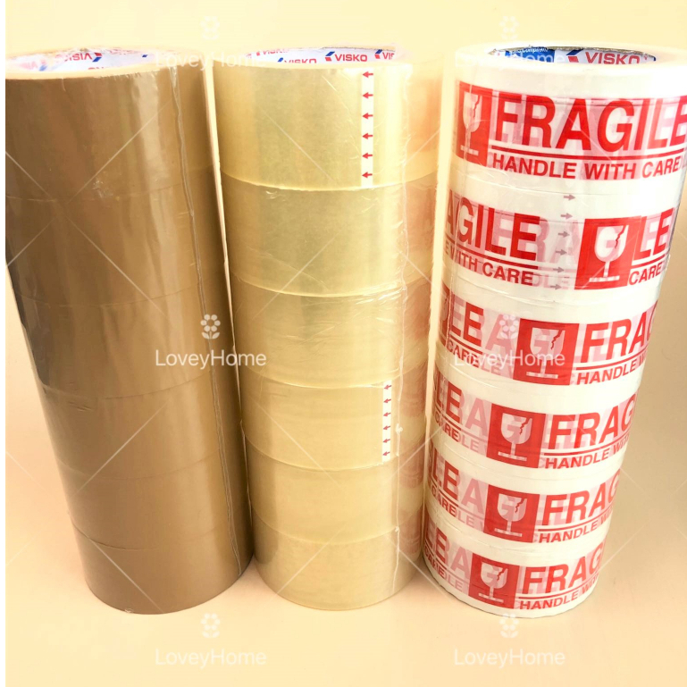 80m 2'' Opp Tape Transparent / Brown Packaging Tape (48mm x 80m ...