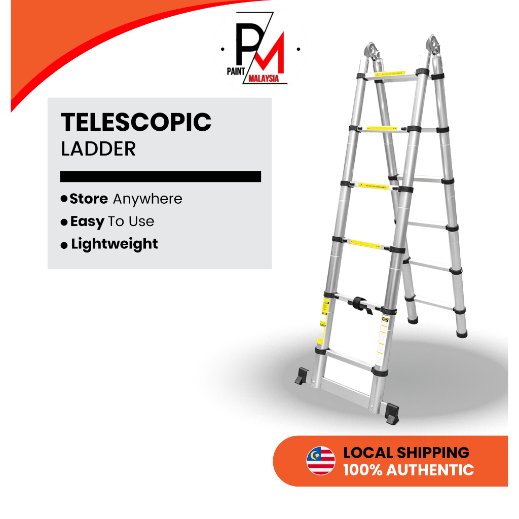 STRONGMAN Heavy Duty Ladder Telescopic Double-Sided Extendable Ladder ...