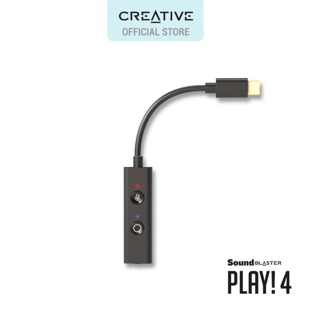 Creative Sound Blaster PLAY! 4 Hi-res External USB-C DAC and Sound ...
