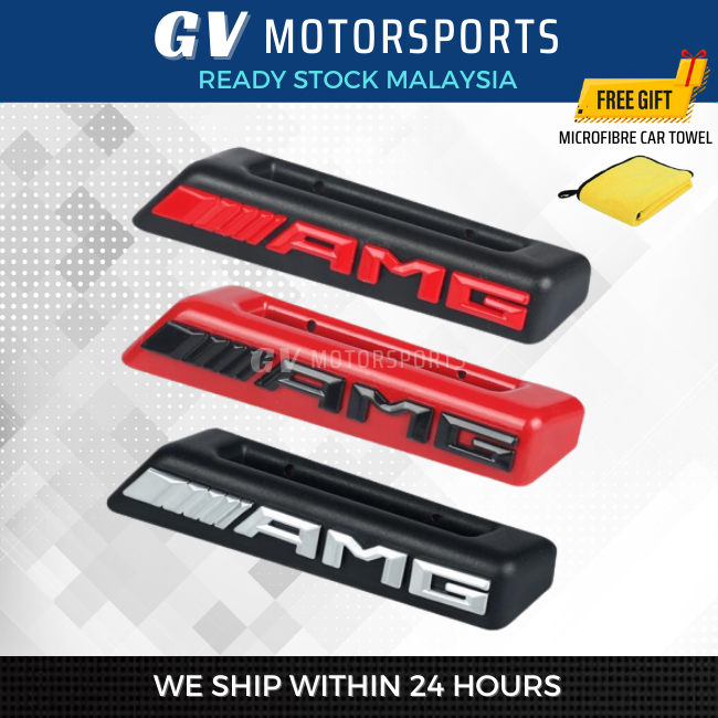 Mercedes Benz AMG Logo AMG Emblem Badge Front AMG Grill | Shopee Singapore