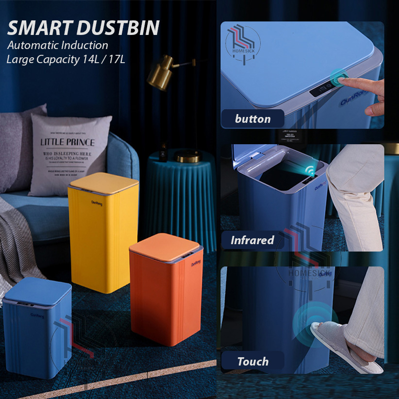 (Ship in 24hours) 14L/17L Large Smart Dustbin Automatic Sensor Dustbin ...