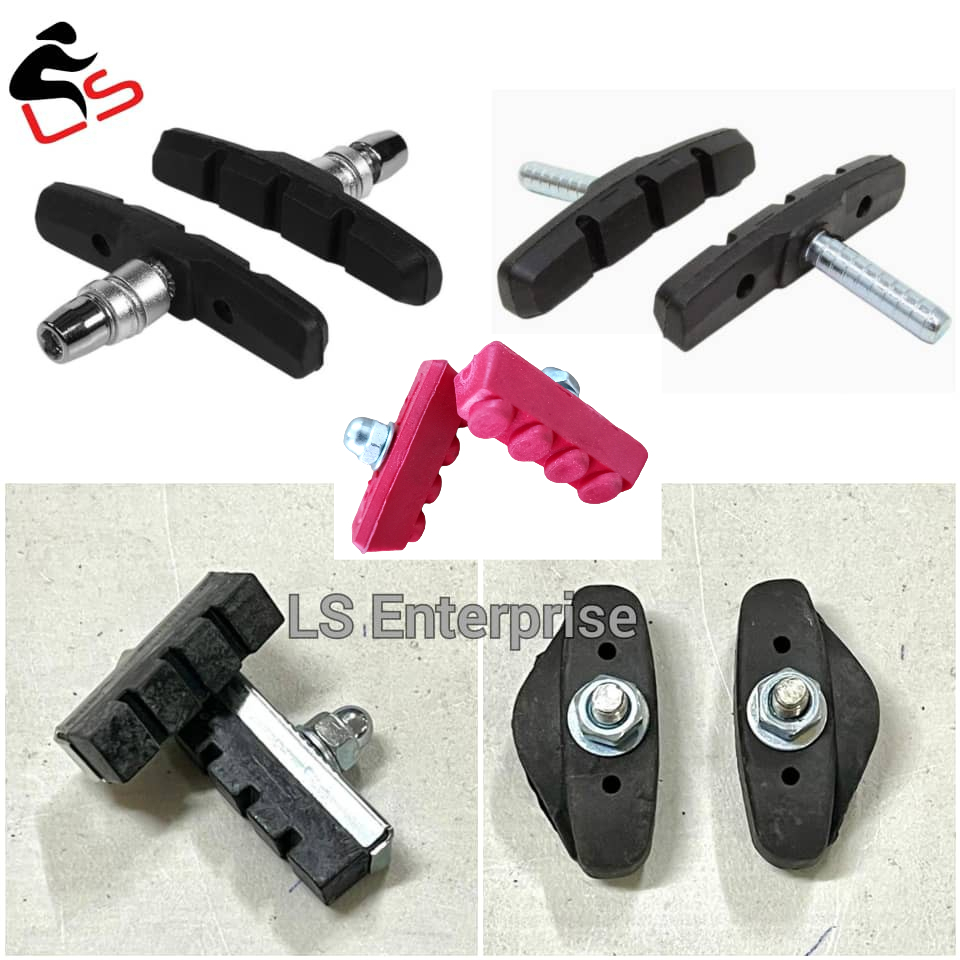 Bicycle Caliper V Brake Shoe Basikal Getah Brek (sepasang/2pcs ...