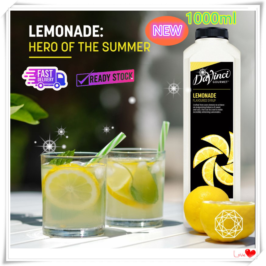 Lemonade Base Syrup 1L 柠檬基底糖浆 Asas Limau DaVinci Gourmet Expiry date ...