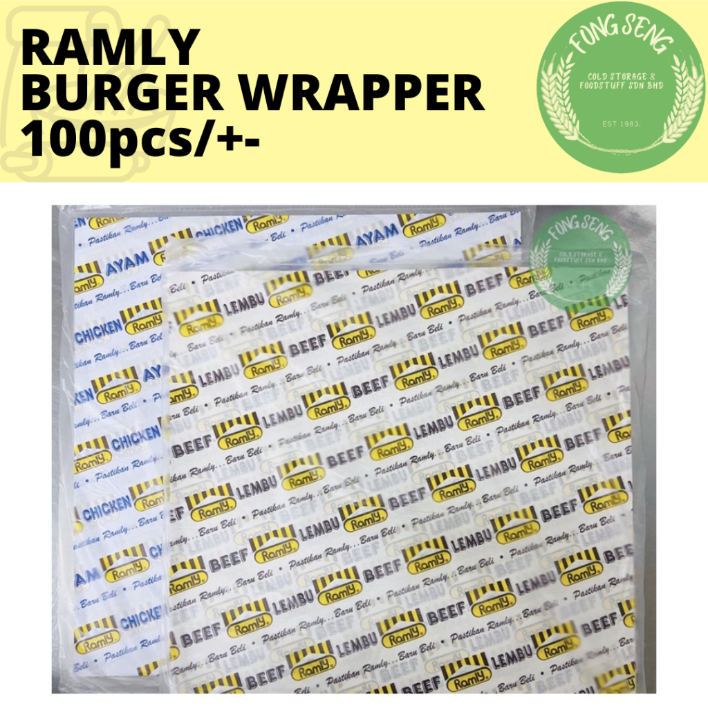 RAMLY BURGER WRAPPER Lembu/Ayam -100pcs/+- | Shopee Singapore