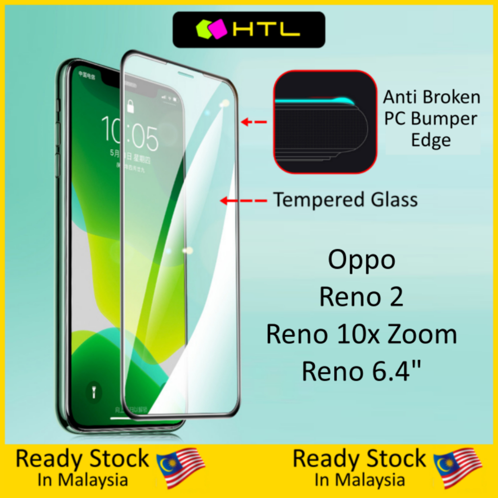 Oppo Reno 2, Reno 10x Zoom, Reno 6.4" Anti Broken PC Bumper Edge ...