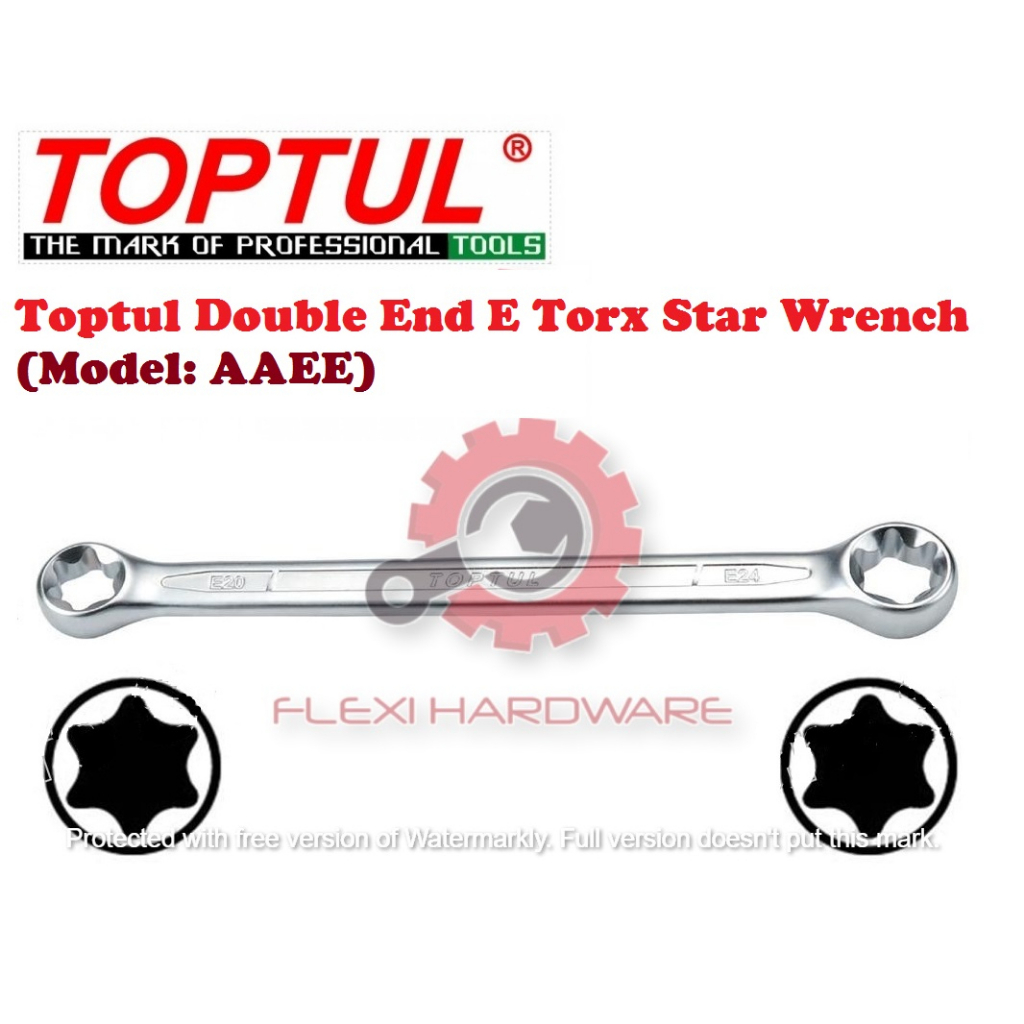 Toptul Double End E Torx Star Wrench (Model: AAEE) | Shopee Singapore