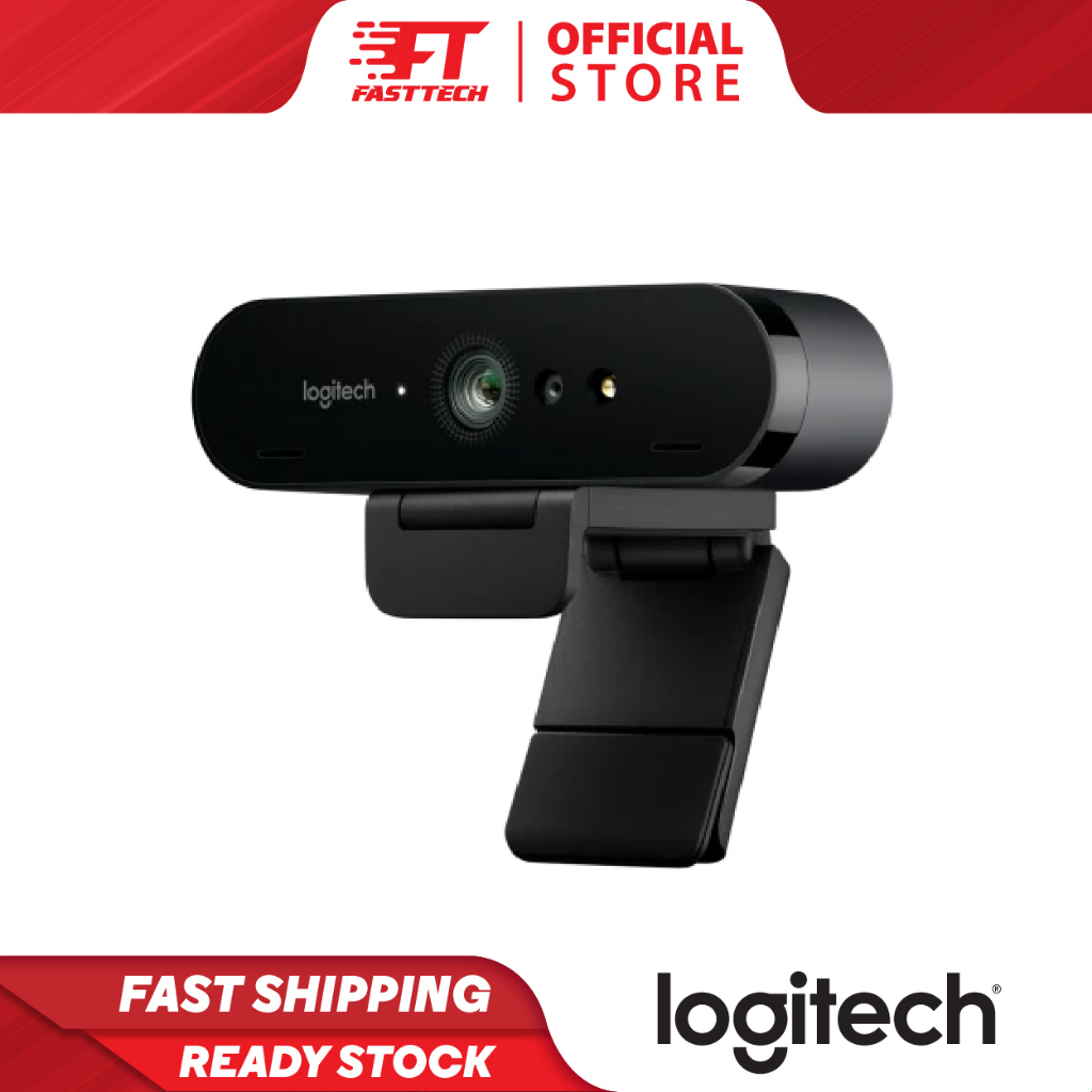 LOGITECH BRIO 4K WEBCAM with 4K Ultra HD, 90 fps, 5x Digital Zoom, HDR ...
