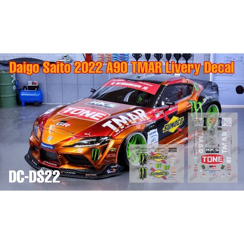 DS-22 / UV Printing Sticker For RC 1/10 body A90 daigo saito 2022 livery (waterproof) | Shopee ...